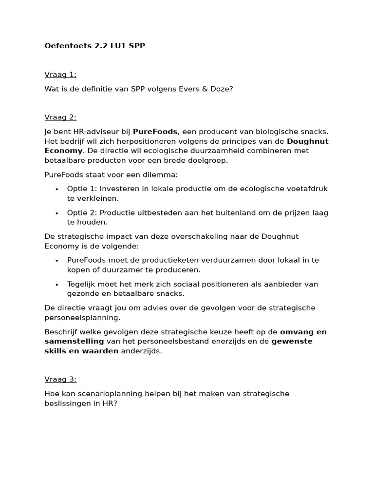 Oefentoets 2.2 LU1 SPP | PDF