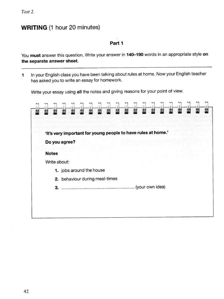 B2 Test 2 Writing Paper | PDF