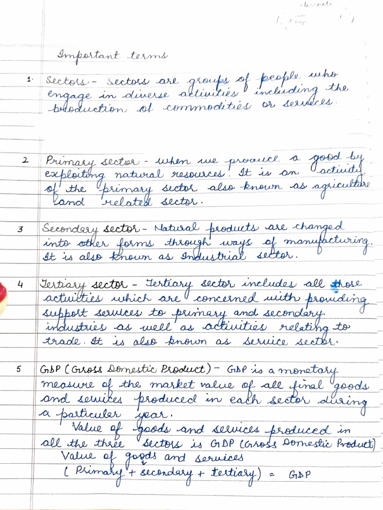 Understanding Economic Sectors and GDP | PDF