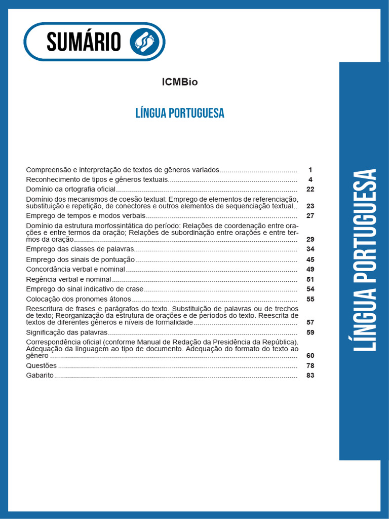 01 Sl 115dz 24 Icmbio Analista Ambien Lingua Portuguesa | PDF ...