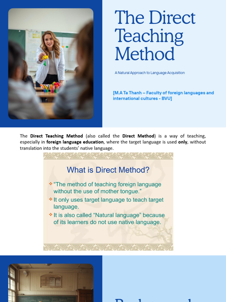 Direct Teaching Method in Language Learning | PDF | Second Language ...