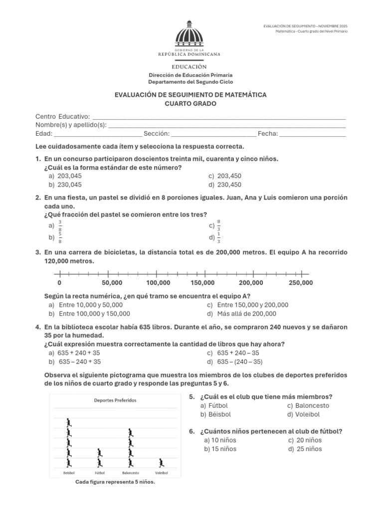2. Mat Eval-seg-nov25 2do Ciclo | PDF