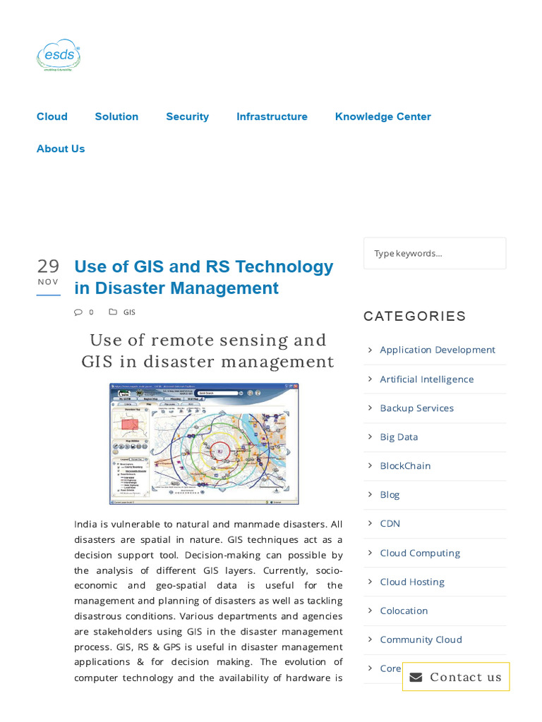 GIS in Disaster Management Strategies | PDF | Geographic Information ...