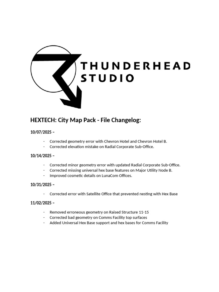 File Changelog - City Map Pack | PDF