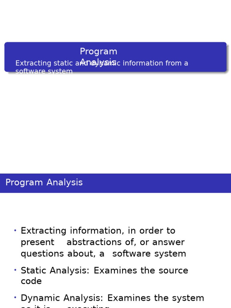 2-Program Analysis (1) | PDF | Class (Computer Programming) | Method ...