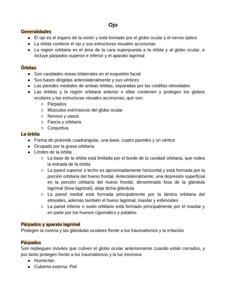 Ojo | PDF | Ojo humano | Anatomía