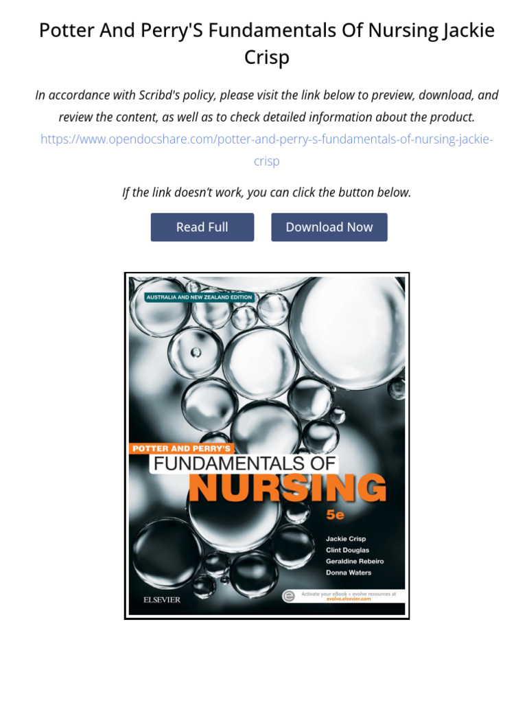 Potter and Perry's Fundamentals of Nursing Jackie Crisp | PDF | Nursing ...
