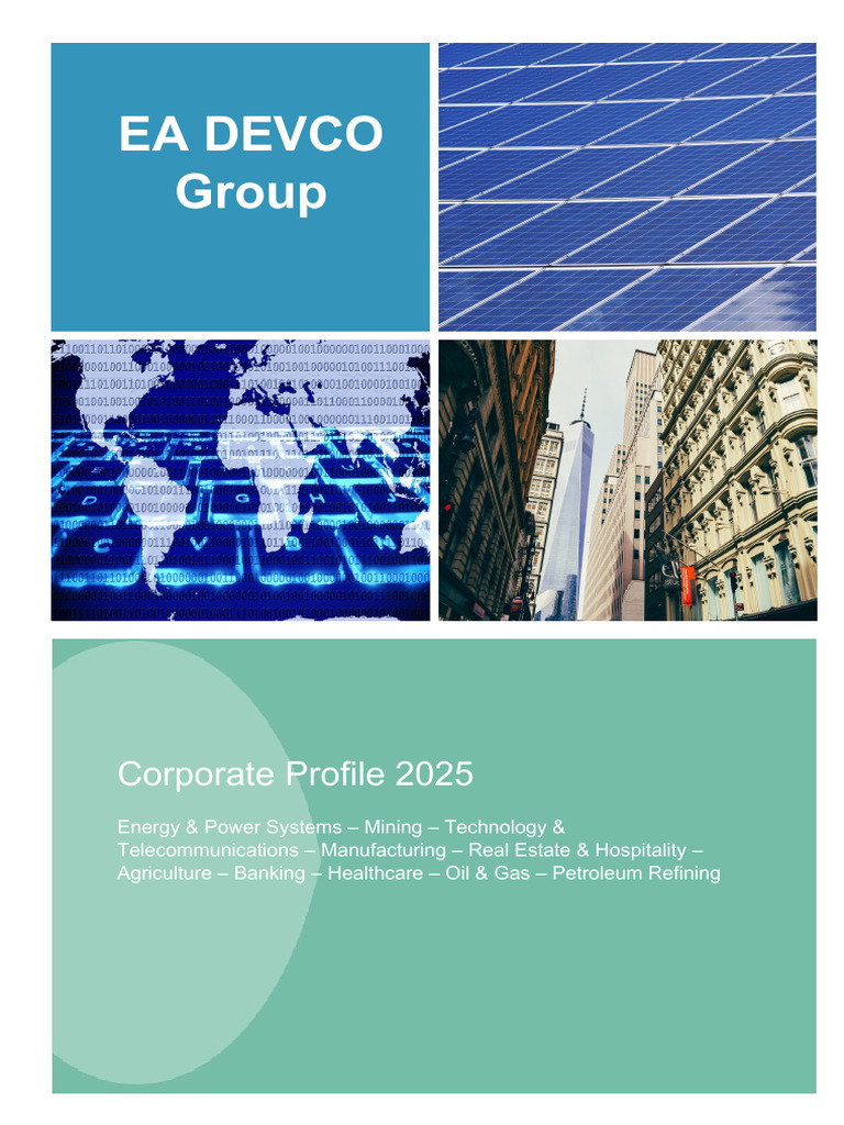 EA DEVCO Group Corporate Profile 2025 | PDF | Petroleum | Infrastructure