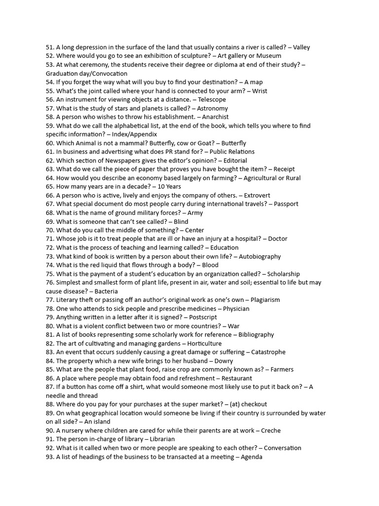 Short Answers | PDF | Twilight