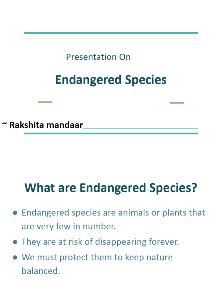 Endangered Species Presentation Class5 | PDF