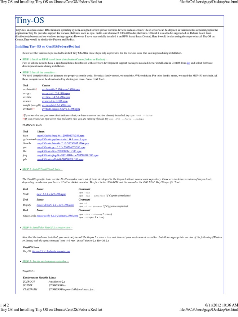 Tiny OS and Installing Tiny OS On Ubuntu - CentOS - Fedora - Red Hat ...