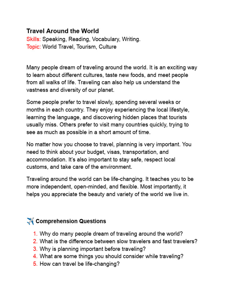 World Travel: Tips and Insights | PDF