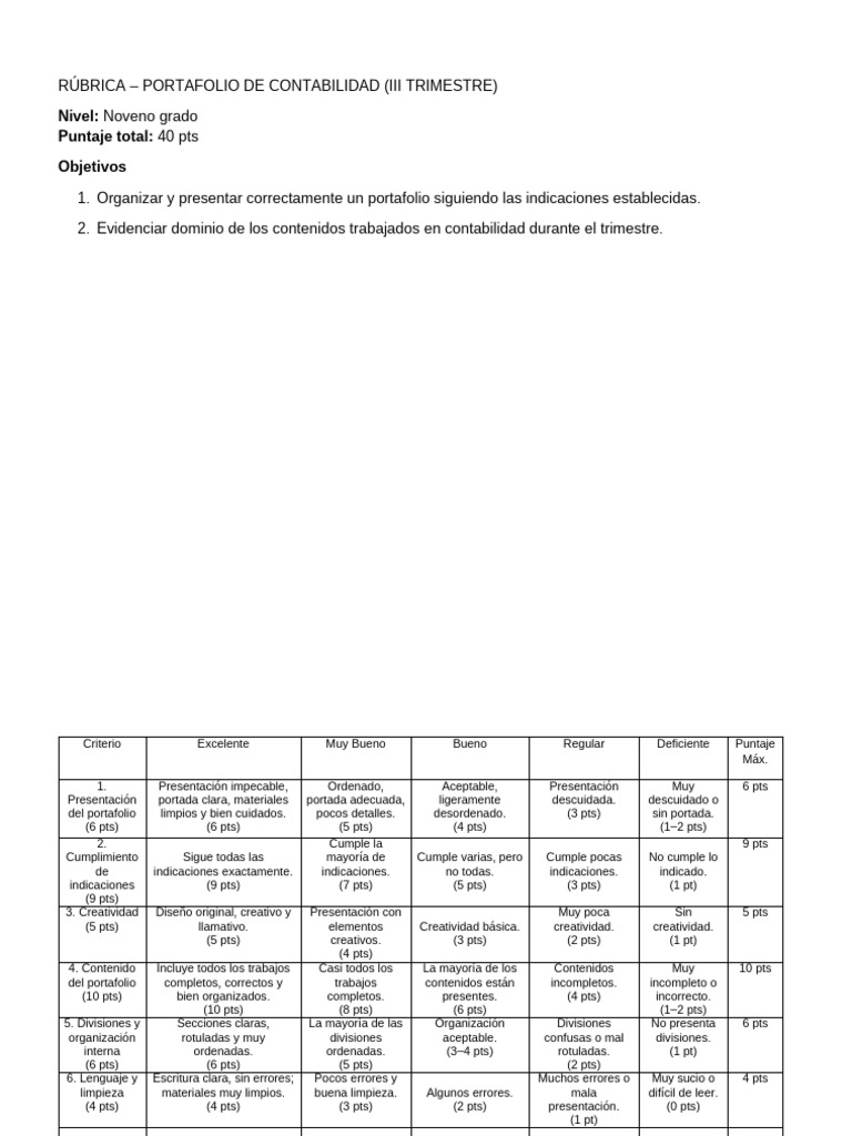 R Brica, Portafolio de Contabilidad..Docx | PDF