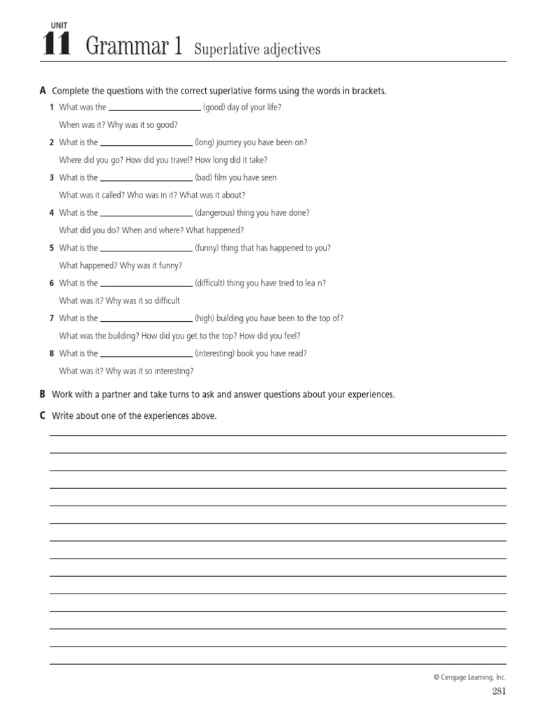 Voices Elementary Unit 11 Grammar 1 | PDF