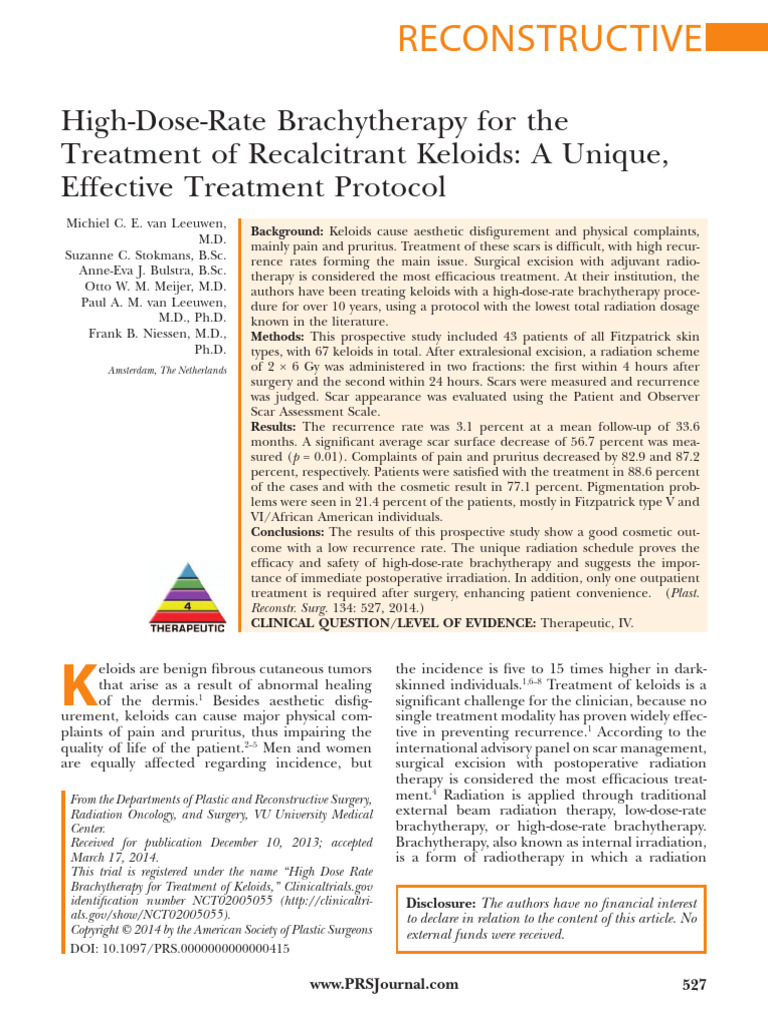 Vanleeuwen2014. High-dose-rate Brachytherapy for the Treatment of ...