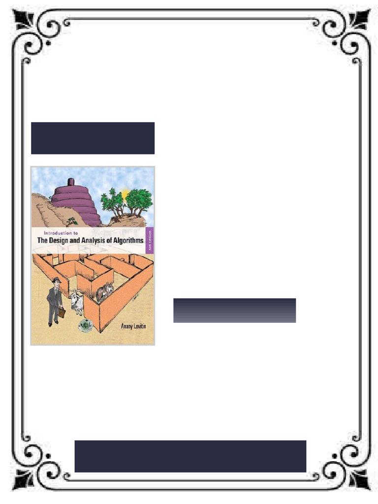 Introduction to the design and analysis of algorithms 3rd edition Edition Levitin ebook ...