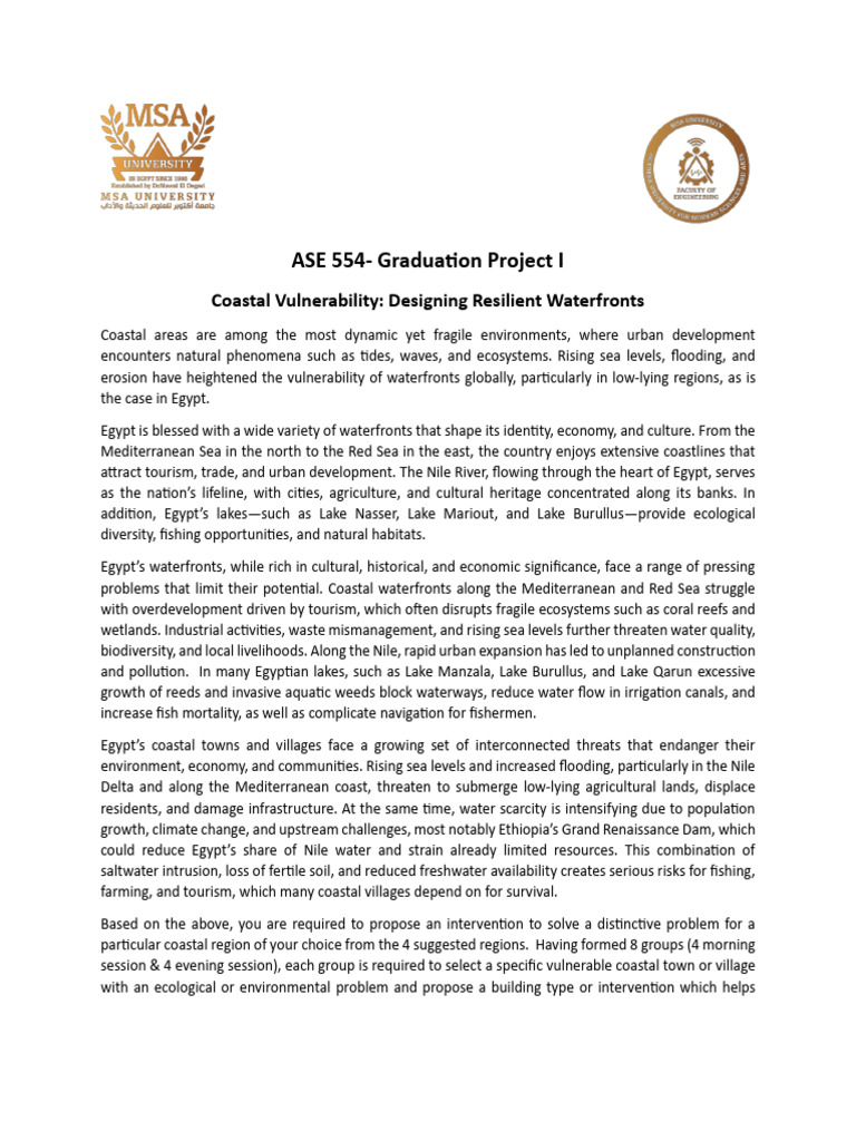 ASE 554 Theme- Coastal Vulnerability | PDF | Coast | Sea