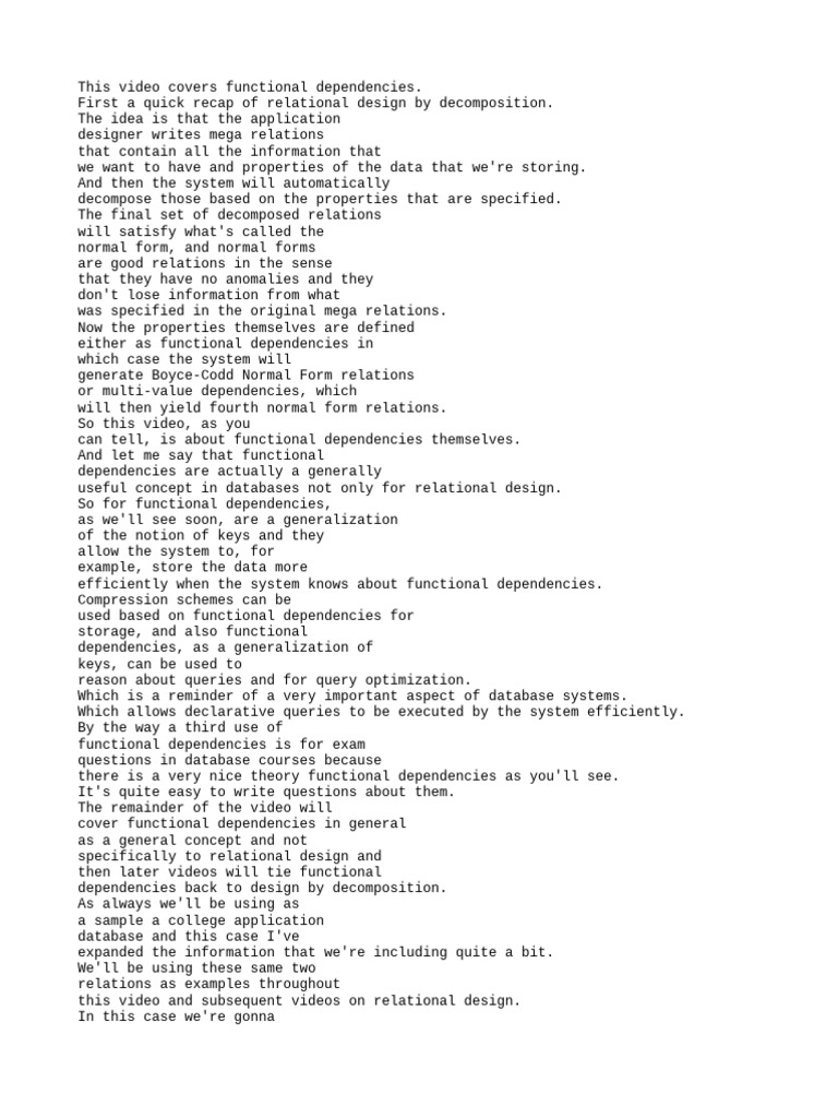 07 02 Functional Dependencies Part1 En | PDF | Mathematical Logic ...