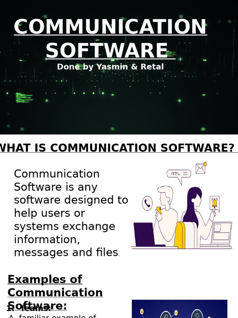 Overview of Communication Software | PDF | Instant Messaging ...