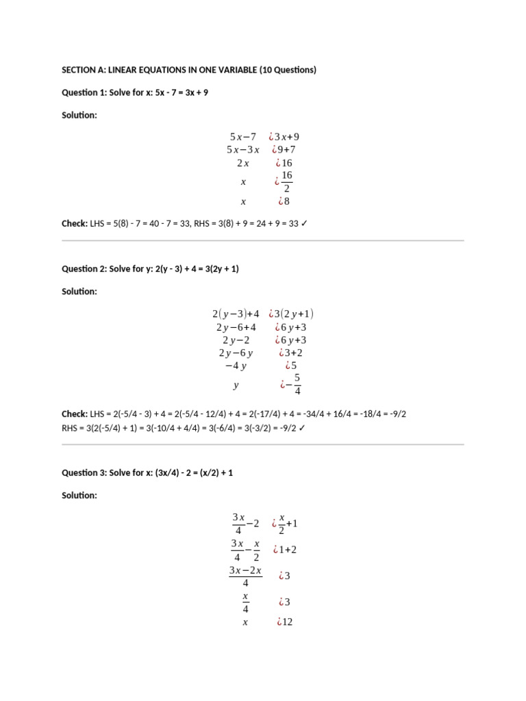 Maths Answers A | PDF | Quadratic Equation | Square Root