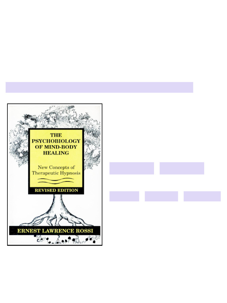 Psychobiology of Mind Body Healing New Concepts of Therapeutic Hypnosis ...