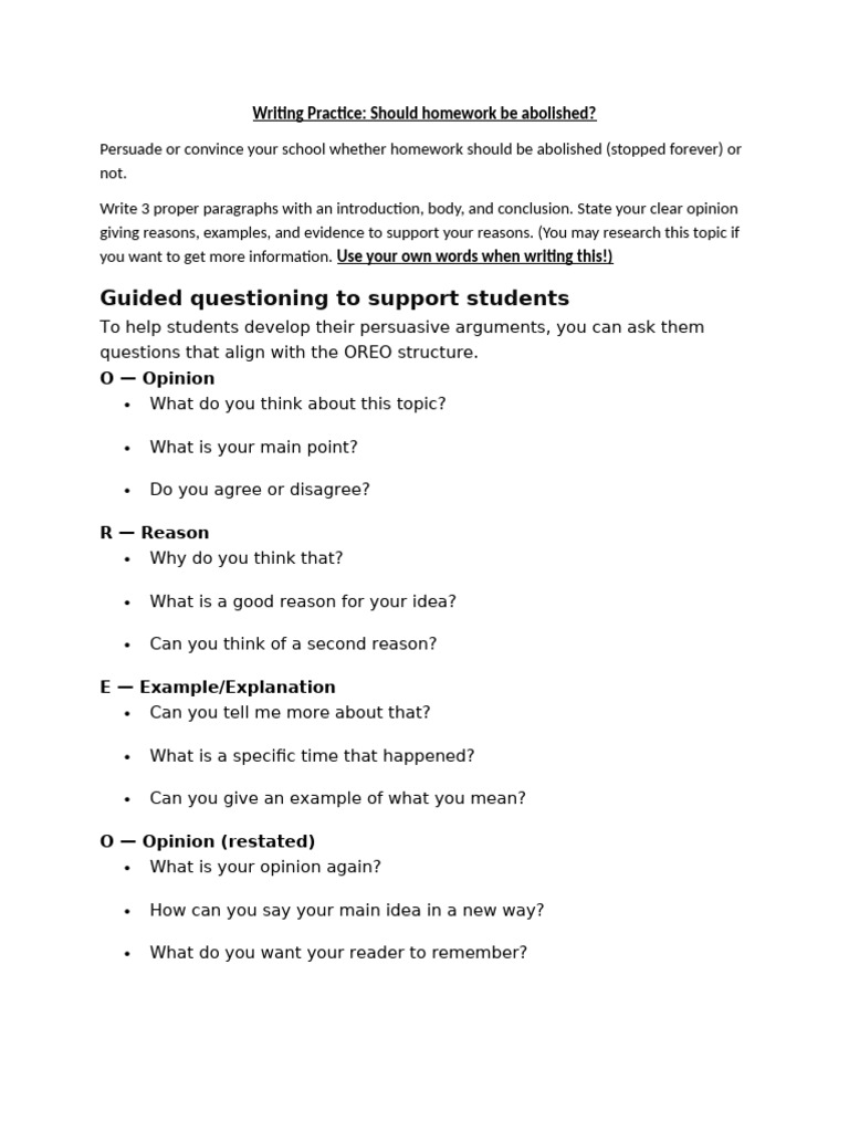 Writing Practice-Persuasive Witing | PDF | Reason | Essays
