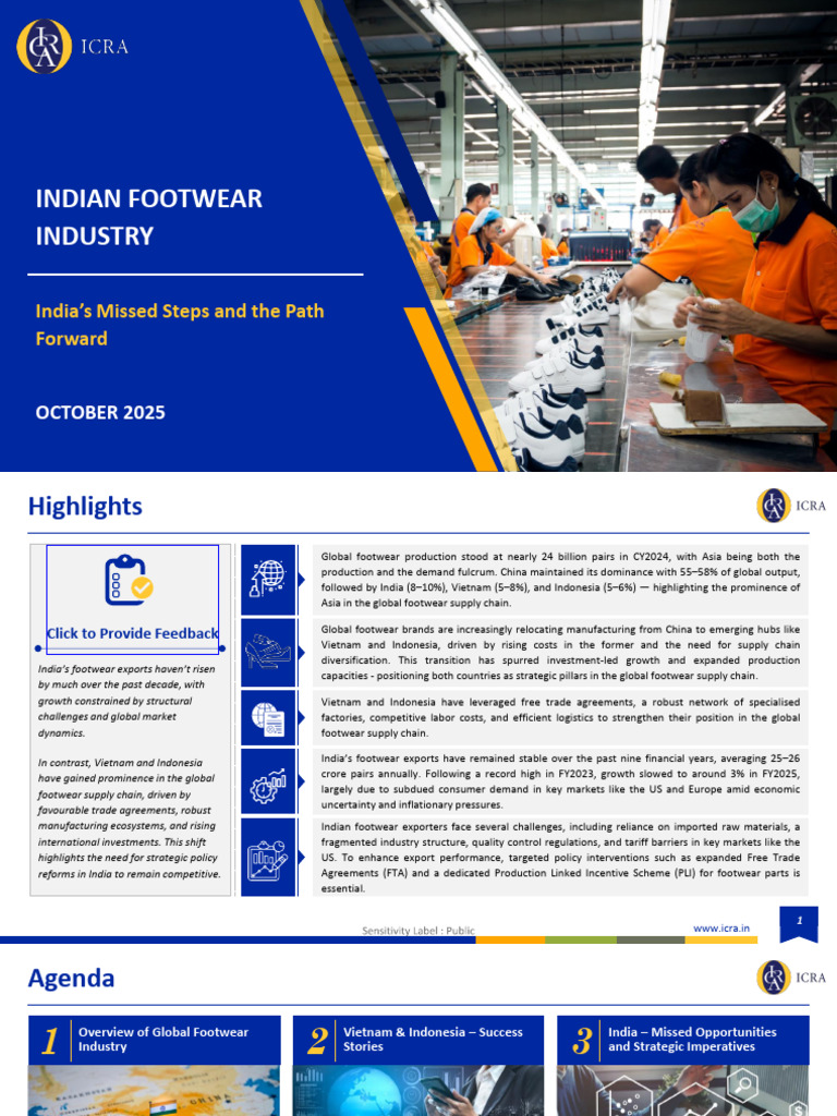 CR 2026 Q3 1 ICRA India Footwear Industry (1) | PDF | Tariff | Taxes