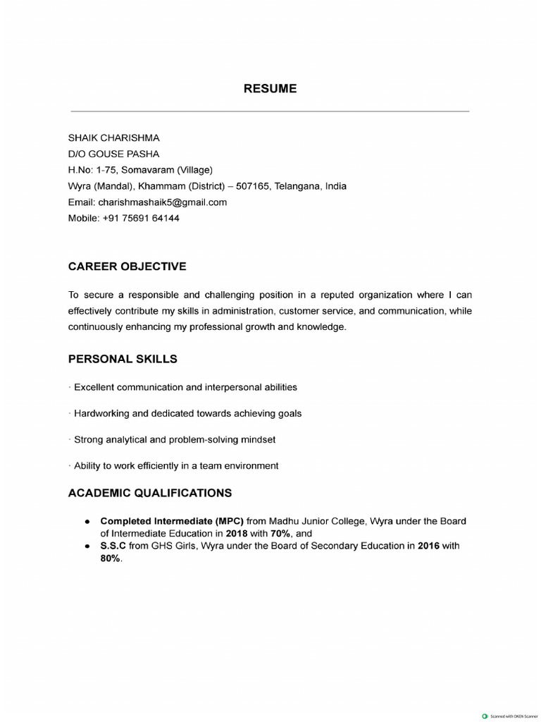Charishma Resume | PDF