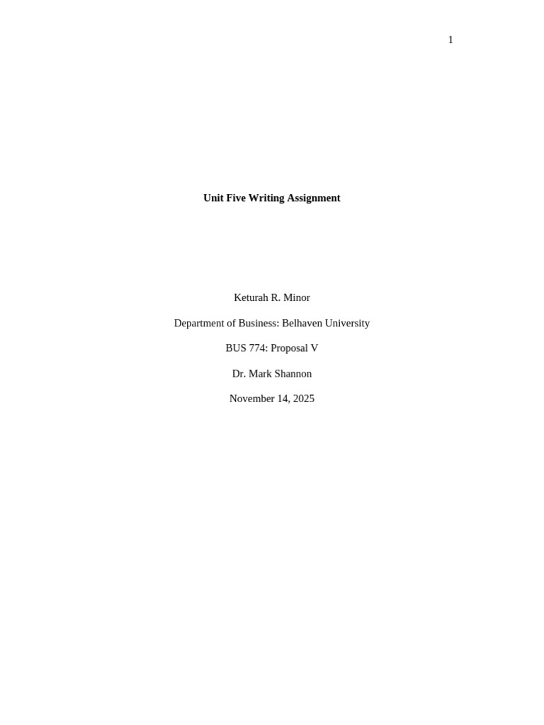 Unit 5 Writing Assignment | PDF | Audit | Project Management
