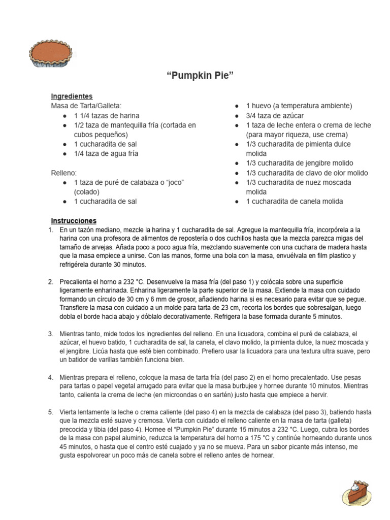 Pumpkin Pie | PDF | Galleta | Cocina