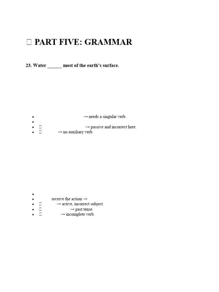 8th Grade English Grammar Model Exam | PDF | Verb | Linguistics