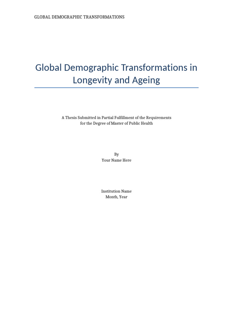 Full Thesis Demographic Transformations | PDF | Population Ageing ...