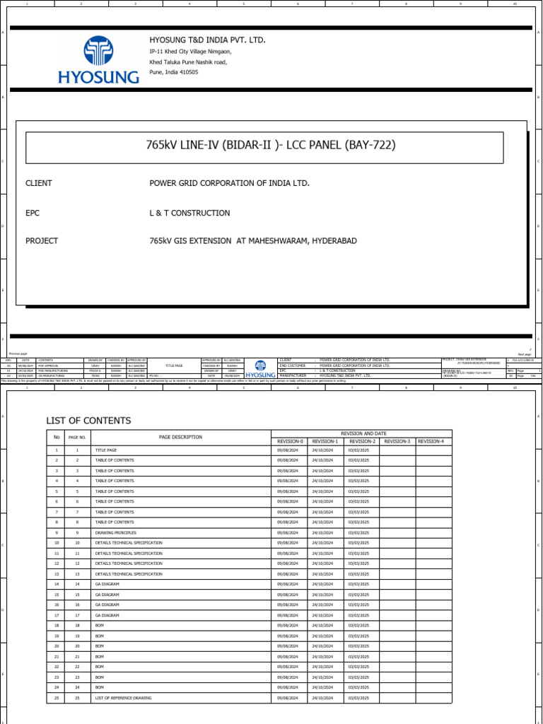765kV GIS Extension Drawing for Hyderabad | PDF | Electronics | Power ...