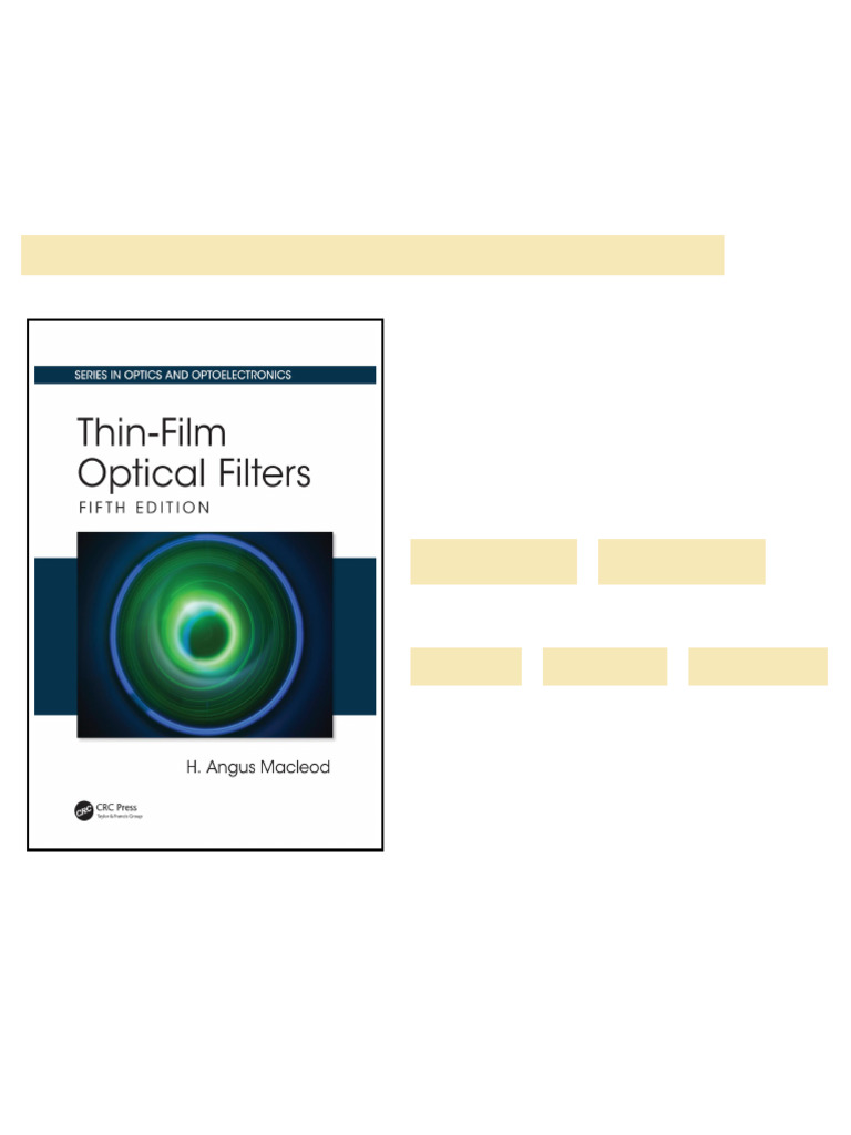 Thin Film Optical Filters digital download | PDF