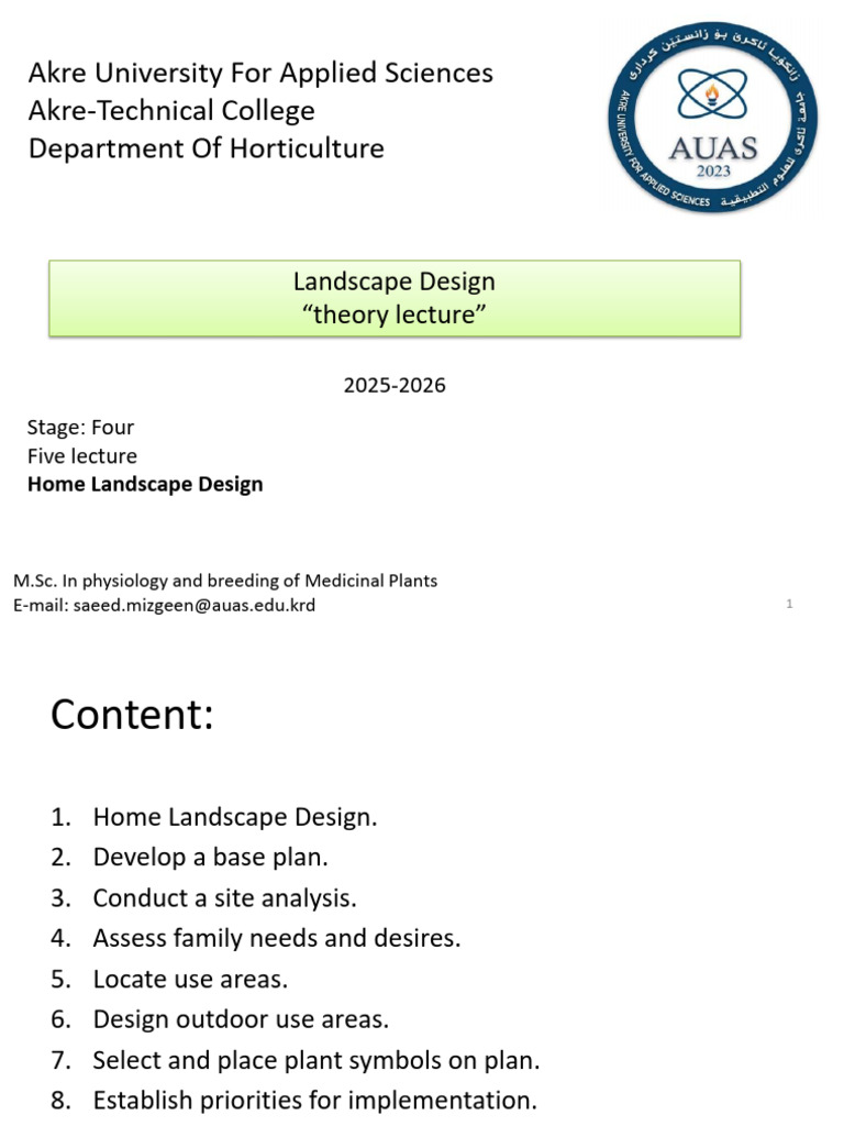 Home Landscape Design Guide 2025-2026 | PDF | Trees | Landscape