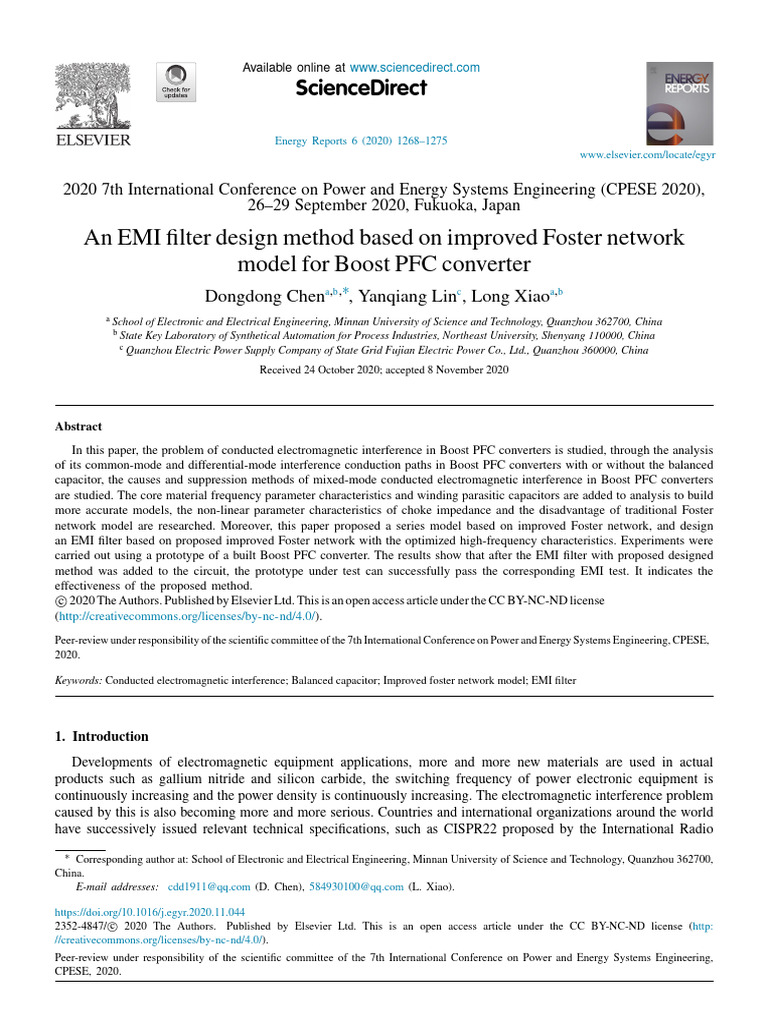 EMI Filter Design for Boost PFC Converters | PDF | Electromagnetic ...