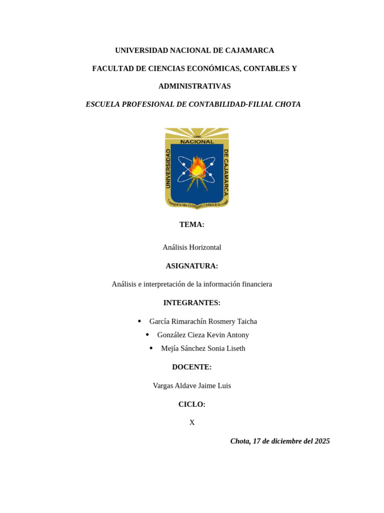 Análisis horizontal | PDF | Estado financiero | Economias