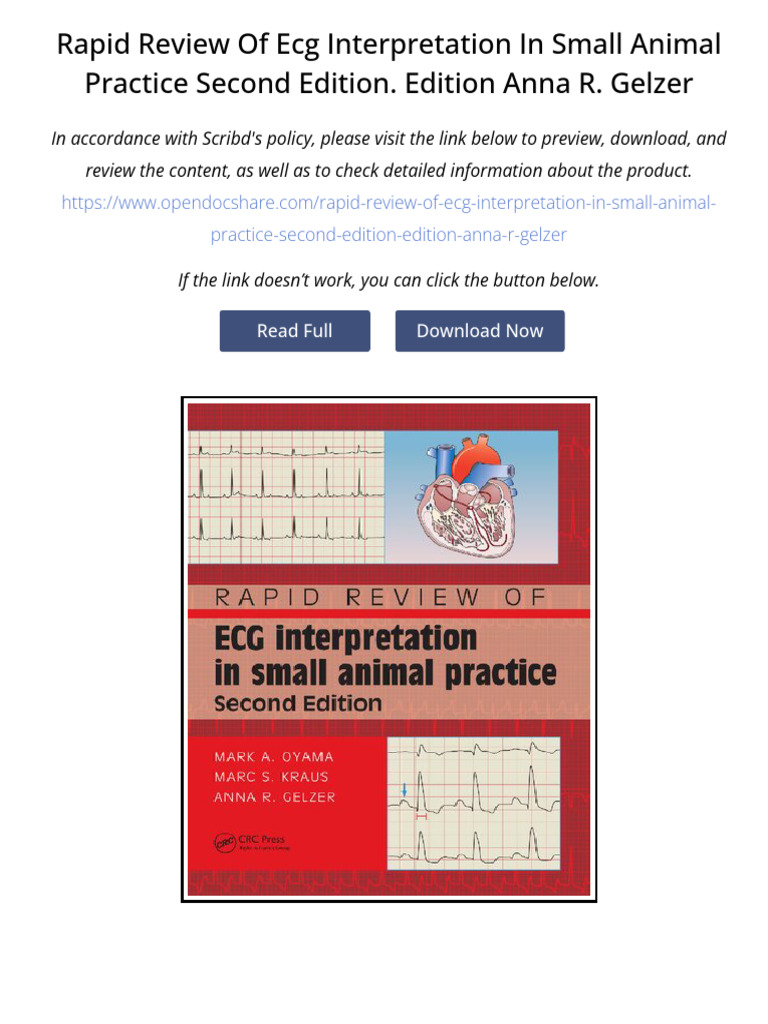 Rapid review of ECG interpretation in small animal practice Second ...