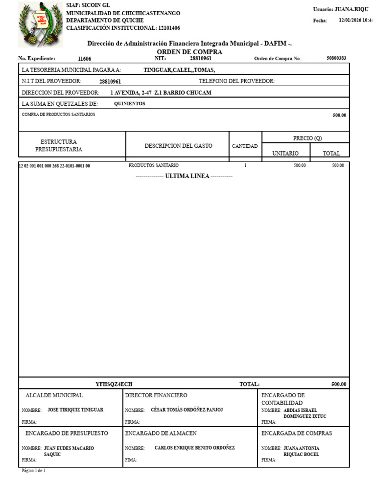 Orden de Compra | PDF