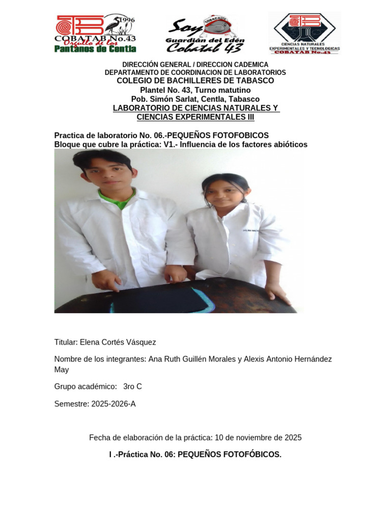 Práctica No.6.-Pequeños Fotobioticos | PDF | Ecosistema | Geografía Física