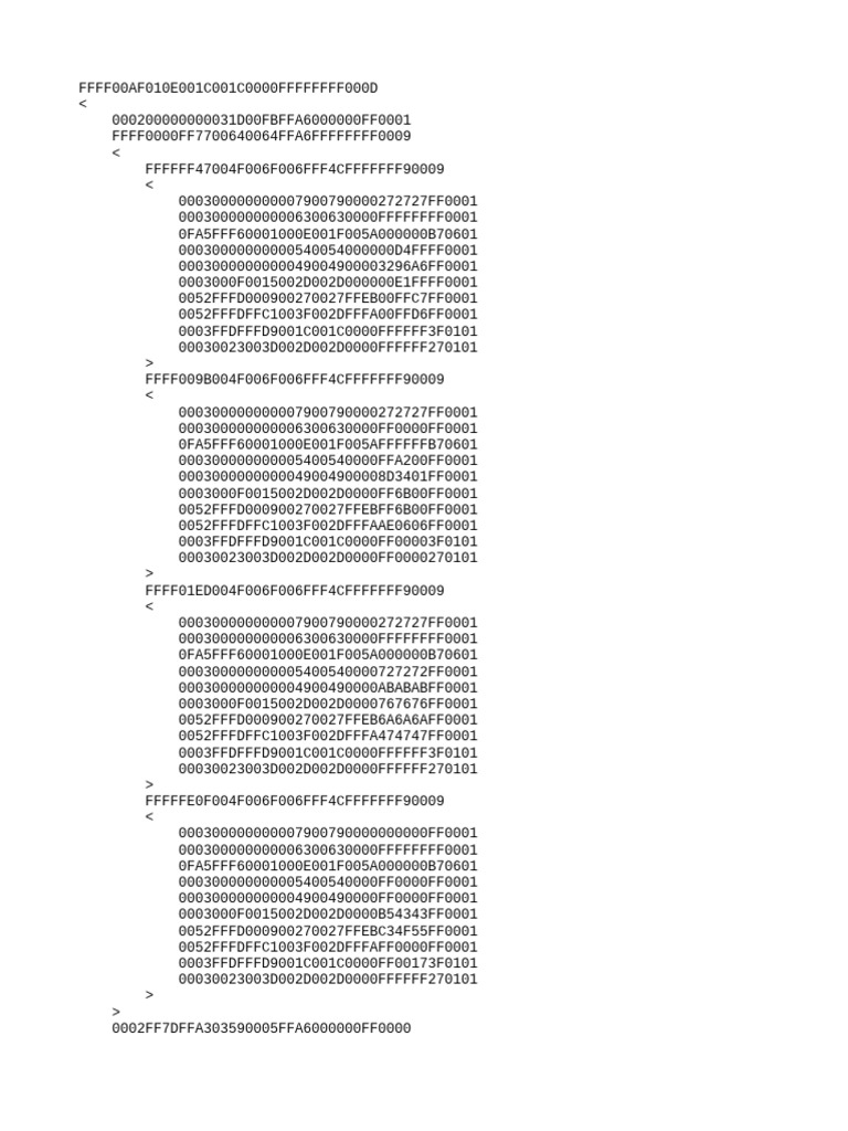 Hexadecimal Data Structure Analysis | PDF