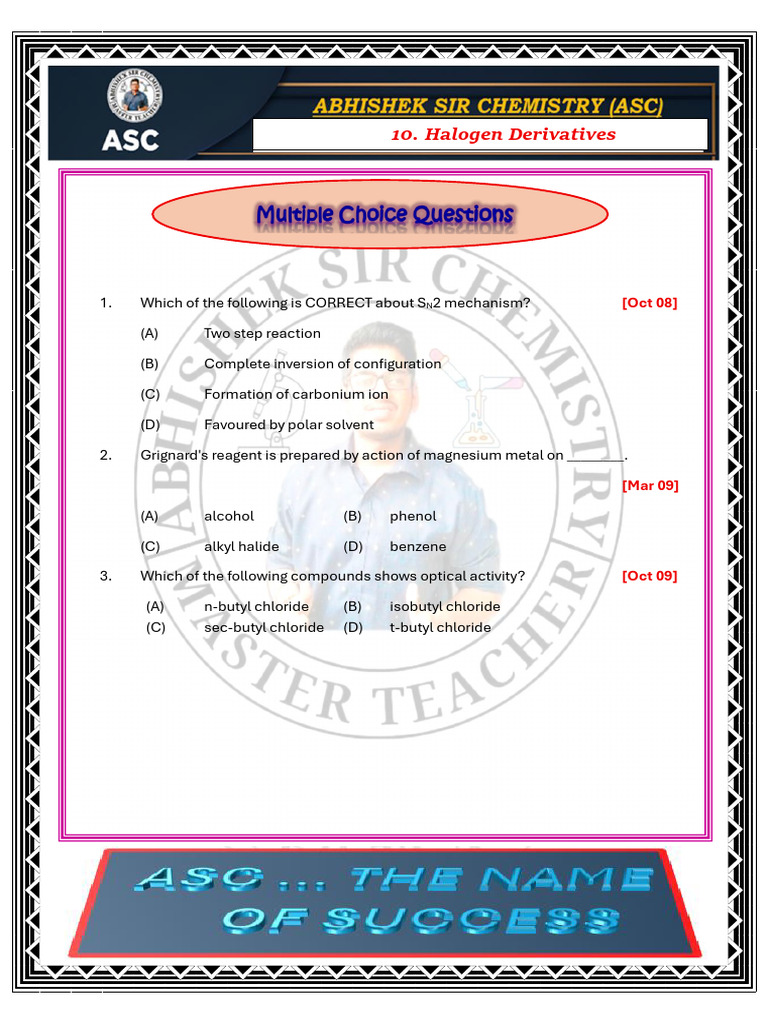 10. Halogen Derivatives PYQs With Solutions by ASC_9fe7640b-5963-4d7f ...