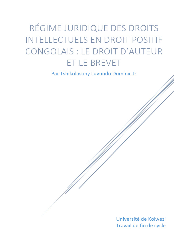 Régime Juridique des Droits Intellectuels | PDF | Propriété ...
