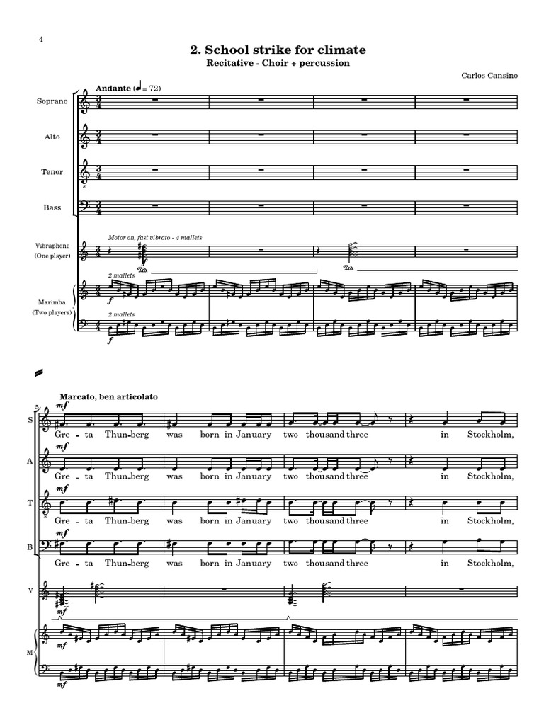 Climate Strike Choir Composition | PDF | Singing | Elements Of Music