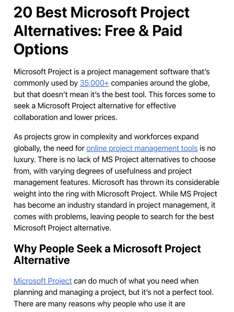 20 Best Microsoft Project Alternatives | PDF | Cloud Computing ...