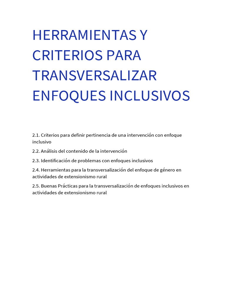 Semana 2- Herramientas y criterios para transversalizar enfoques ...