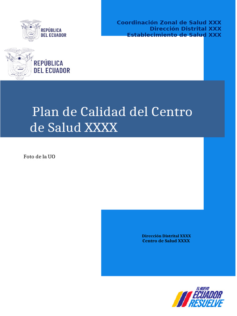 Formato Plan de Calidad | PDF | Sistema de manejo de calidad | Gestión ...