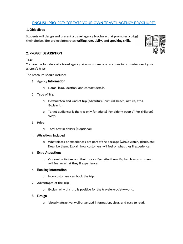Travel Agency Project Instructions.word | PDF | Cognition | Psychology