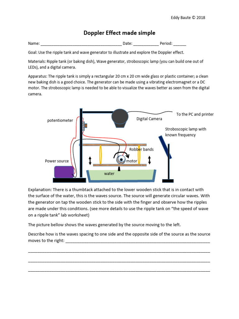 Dopplereffectonarippletank-1 | PDF | Waves | Wavelength