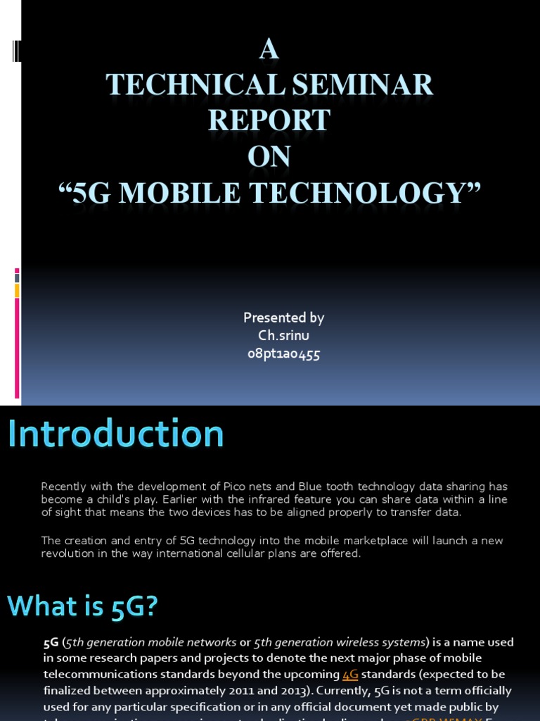 5g Mobile Technology | PDF | Computer Network | 4 G